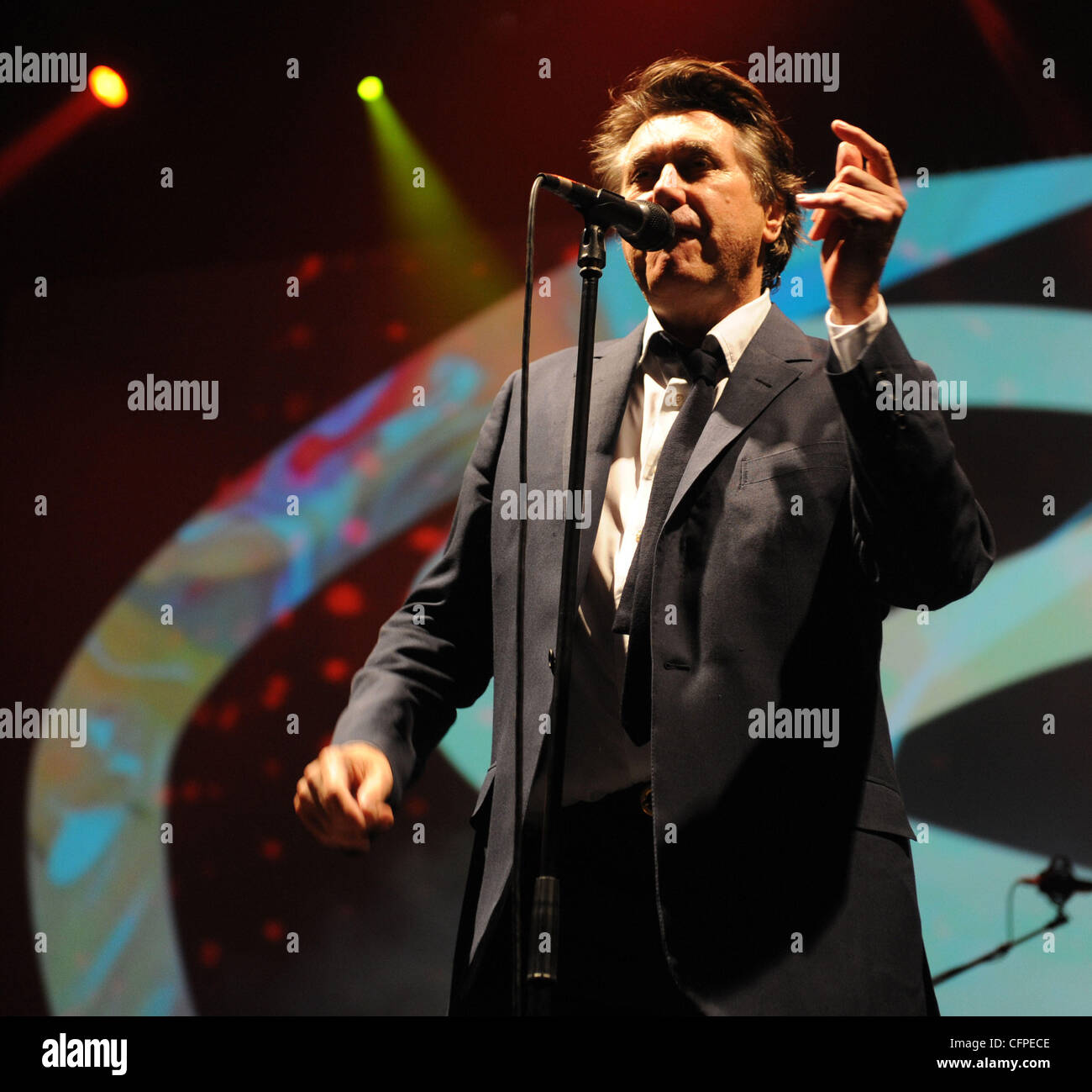 Roxy Music performing at The O2 Arena London, England - 07.02.11 Stock ...