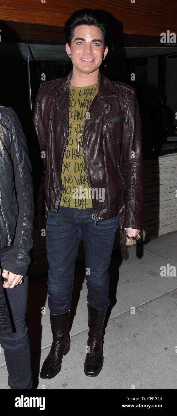 Adam Lambert leaves Red O restaurant in Beverly Hills Los Angeles ...