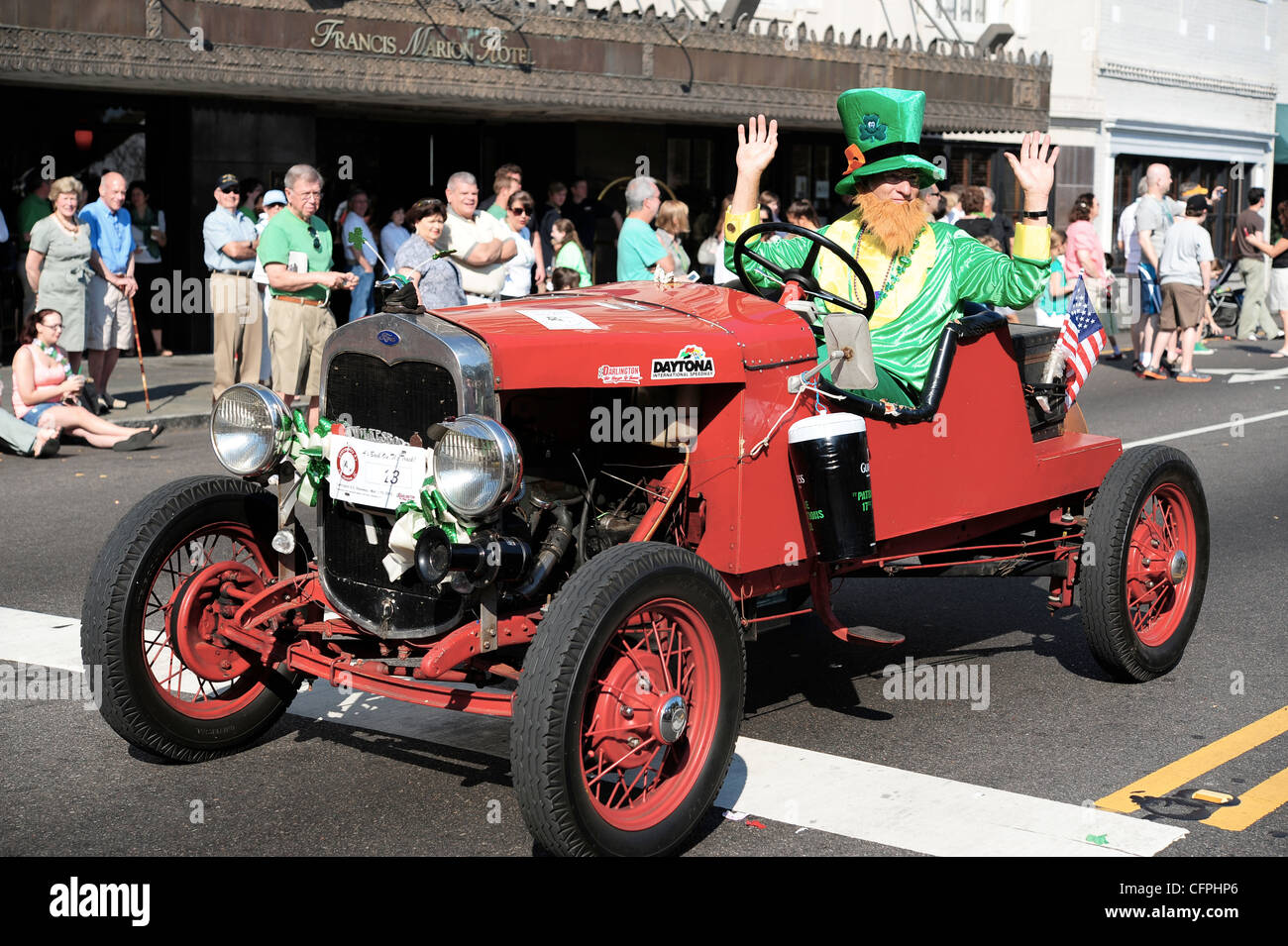 Antique Red Racer Stock Photo - Alamy