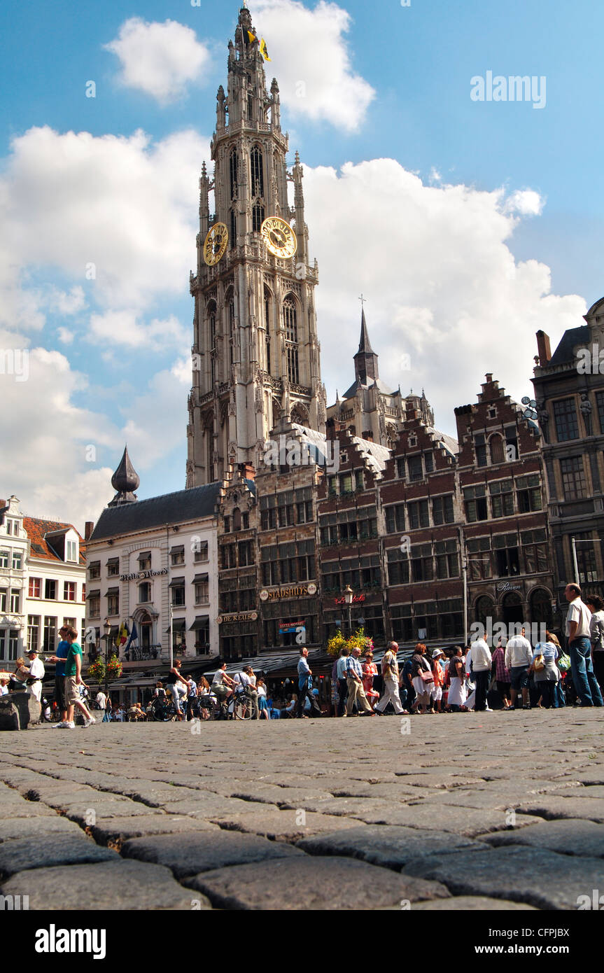 Bell tower cathedral antwerp hi-res stock photography and images - Alamy