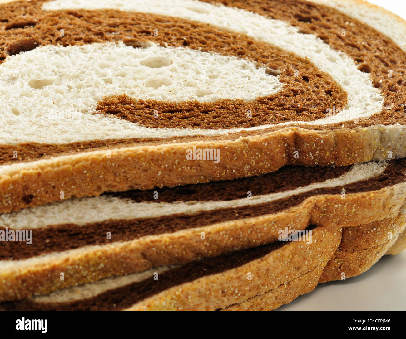 rye swirl bread , close up Stock Photo - Alamy