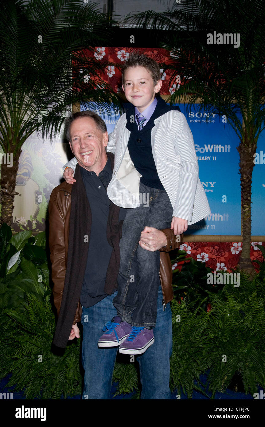 Griffin Alexander Gluck and Dennis Dugan Premiere of 'Just Go With It' at the Ziegfeld Theatre ...