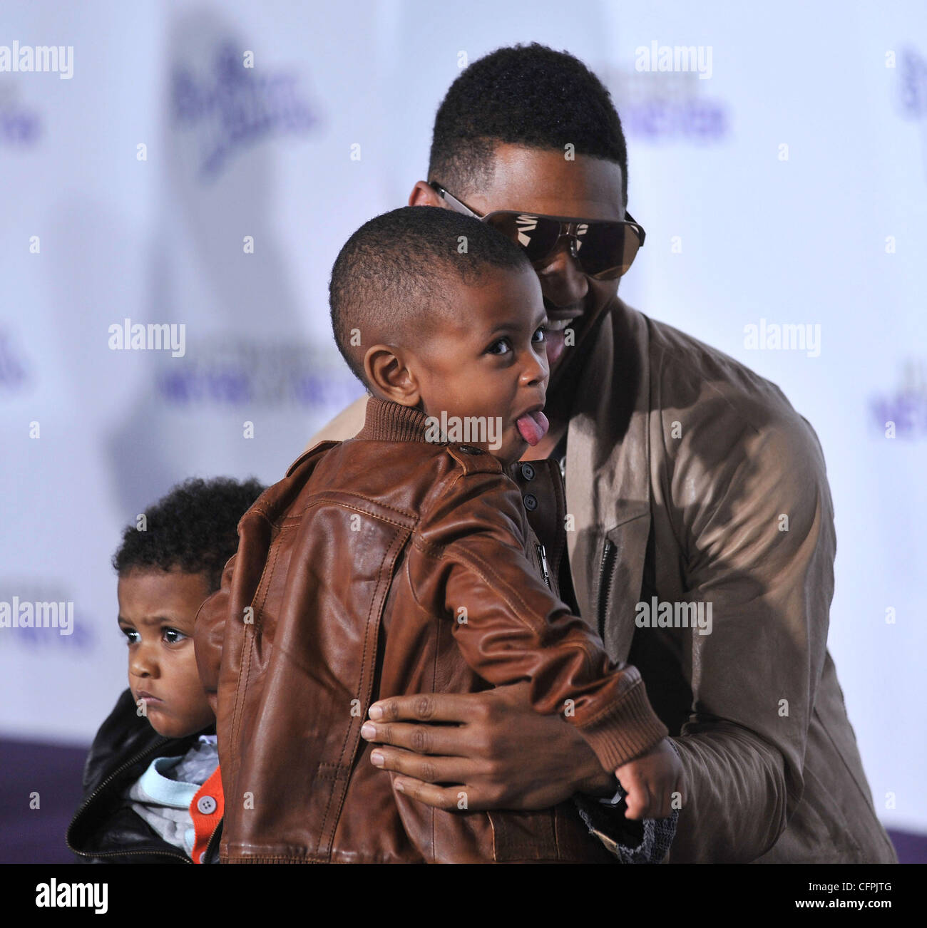 Usher with his children Los Angeles Premiere of "Justin Bieber: Never ...