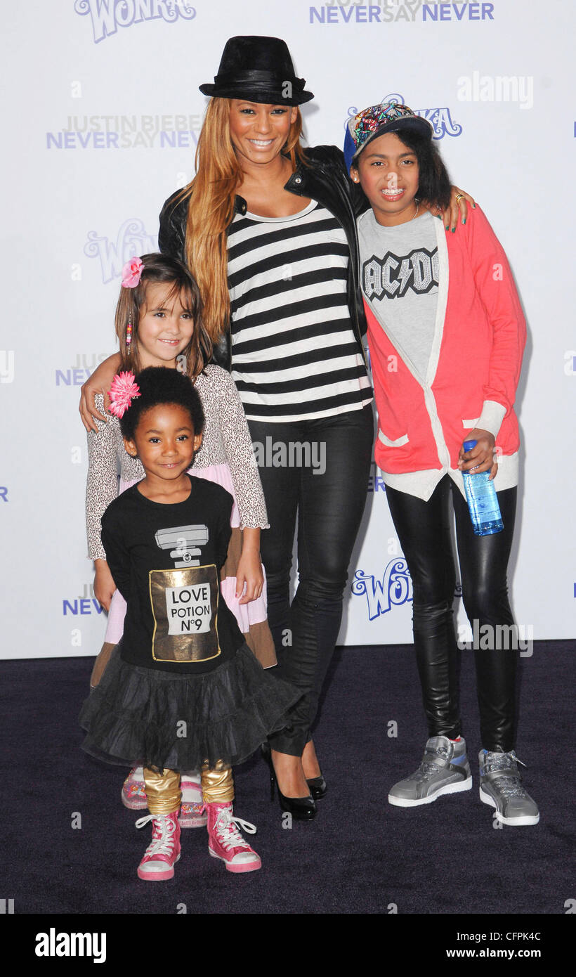 Melanie Brown aka Mel B and family Los Angeles Premiere of "Justin ...