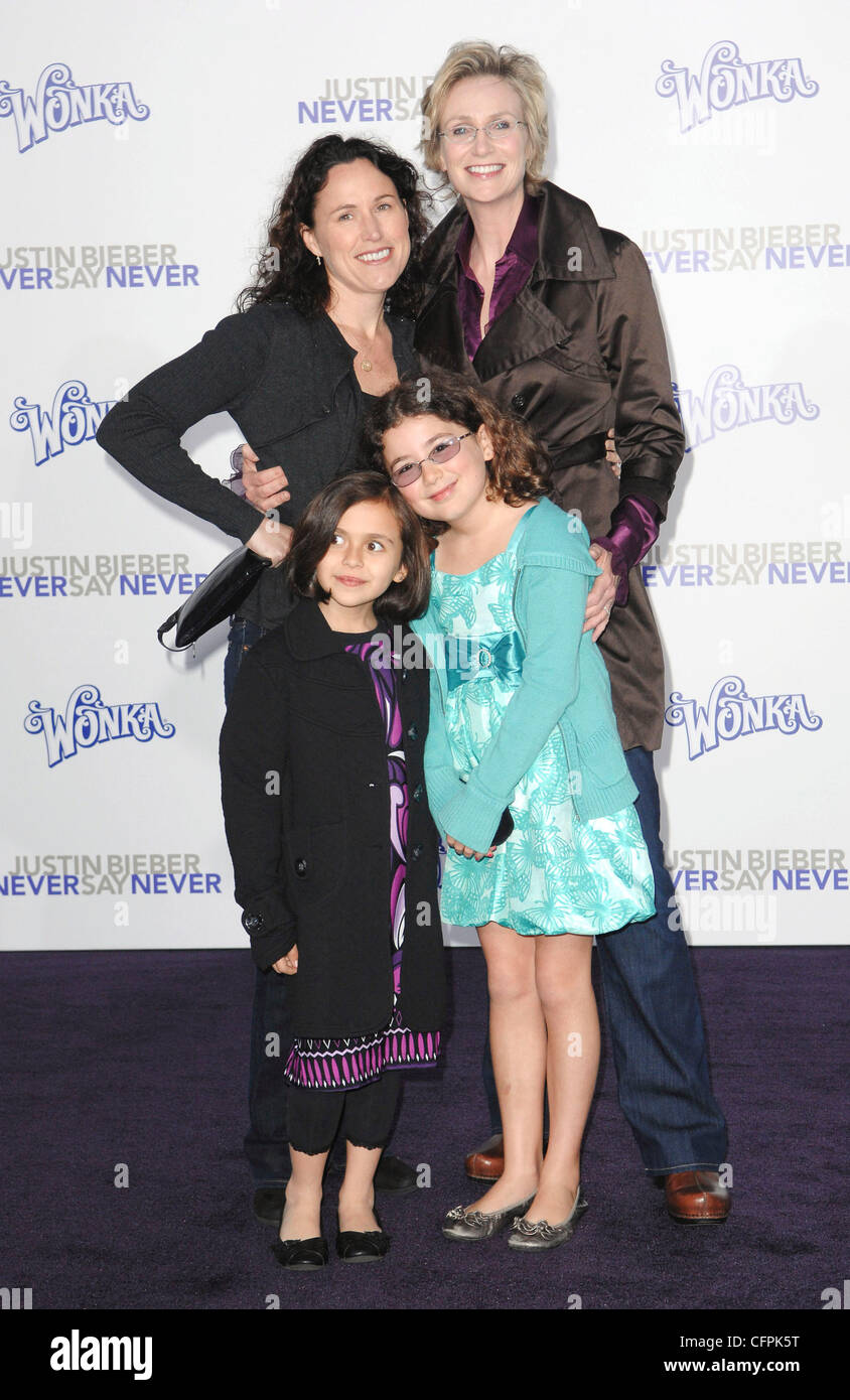 Lara Embry, Jane Lynch and children Los Angeles Premiere of "Justin ...