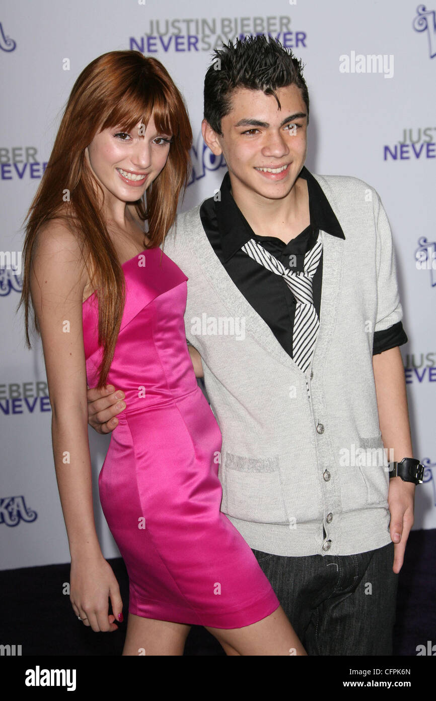 Bella Thorne and Adam Irigoyen Los Angeles Premiere of "Justin Bieber ...
