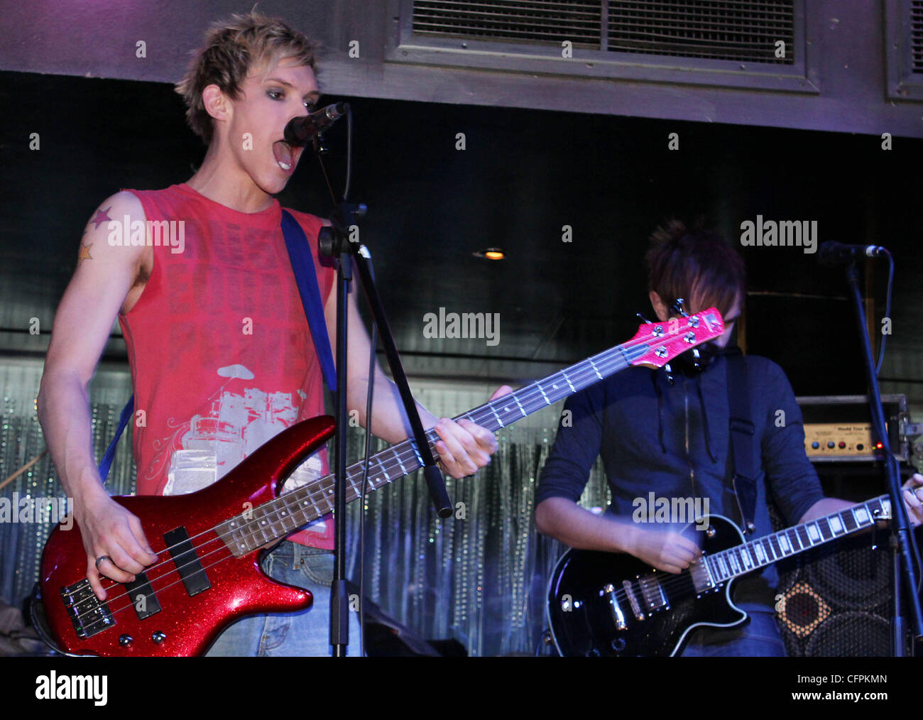 Tucker performing live during a music showcase evening at the Embassy ...