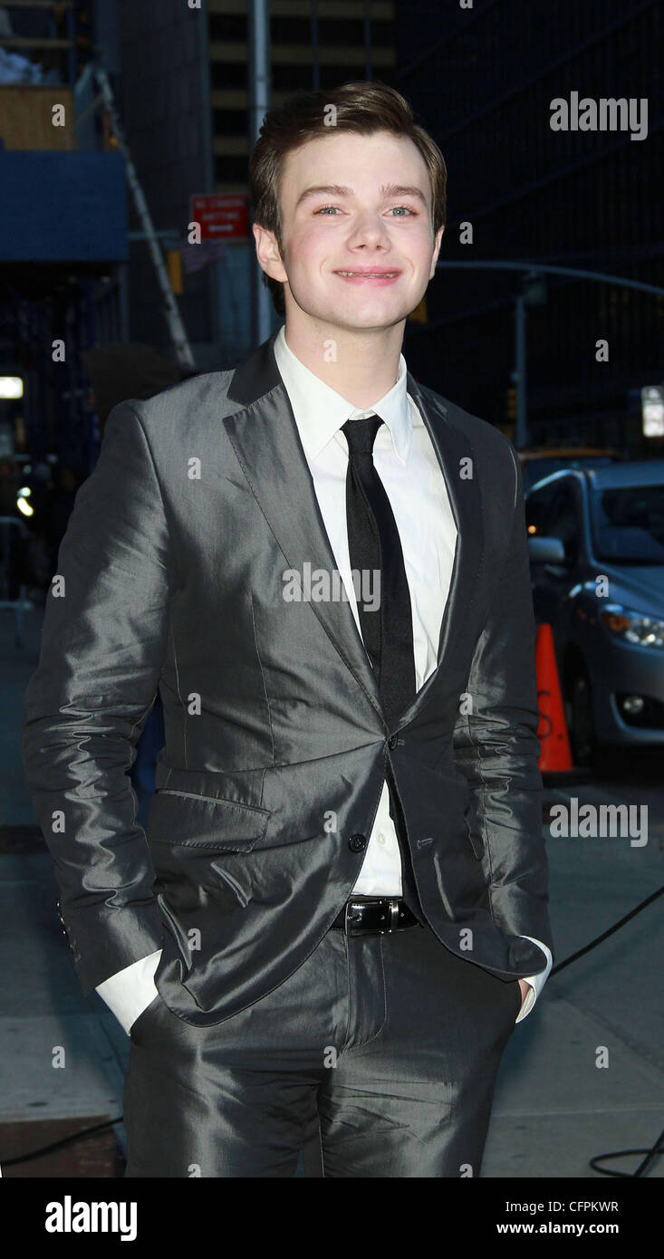 Chris Colfer 'The Late Show with David Letterman' at the Ed Sullivan ...
