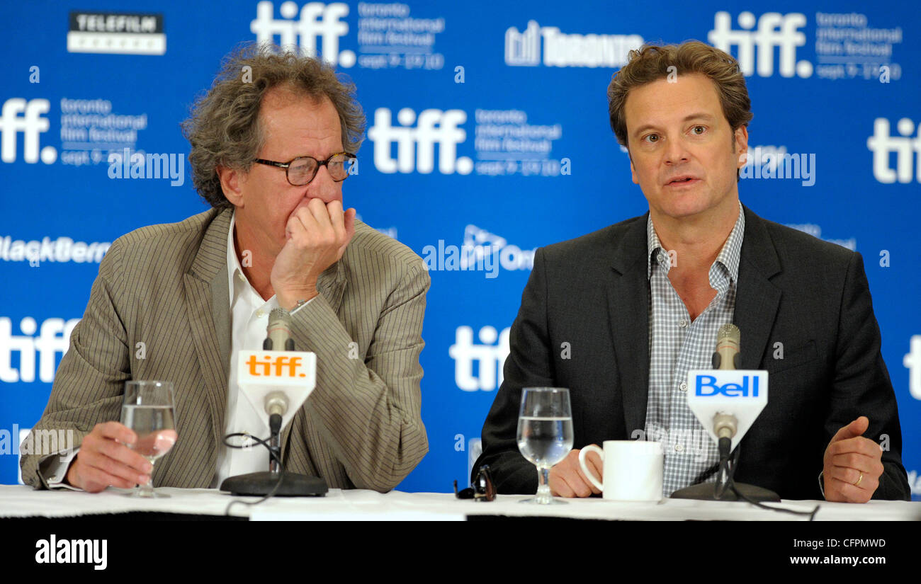 Geoffrey Rush and Colin Firth The 35th Toronto International Film ...