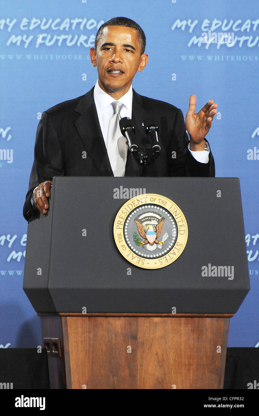 U.S. President Barack Obama delivers his 2nd annual Back-to-School ...