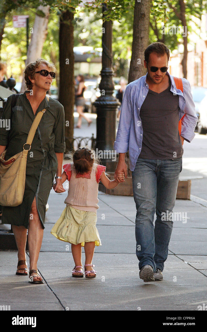Peter Sarsgaard takes a stroll in the West Village with his daughter ...