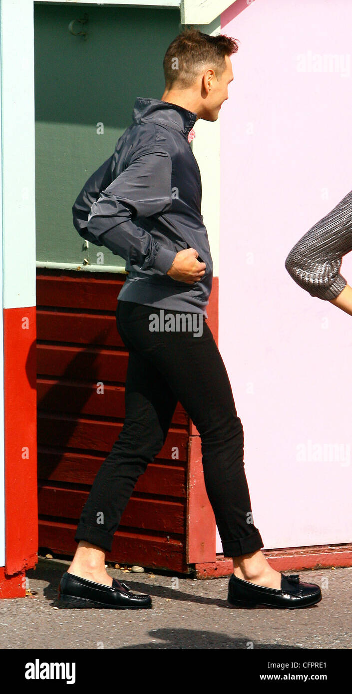 Samuel Preston poses during a photo shoot on the beach in Hove Sussex ...