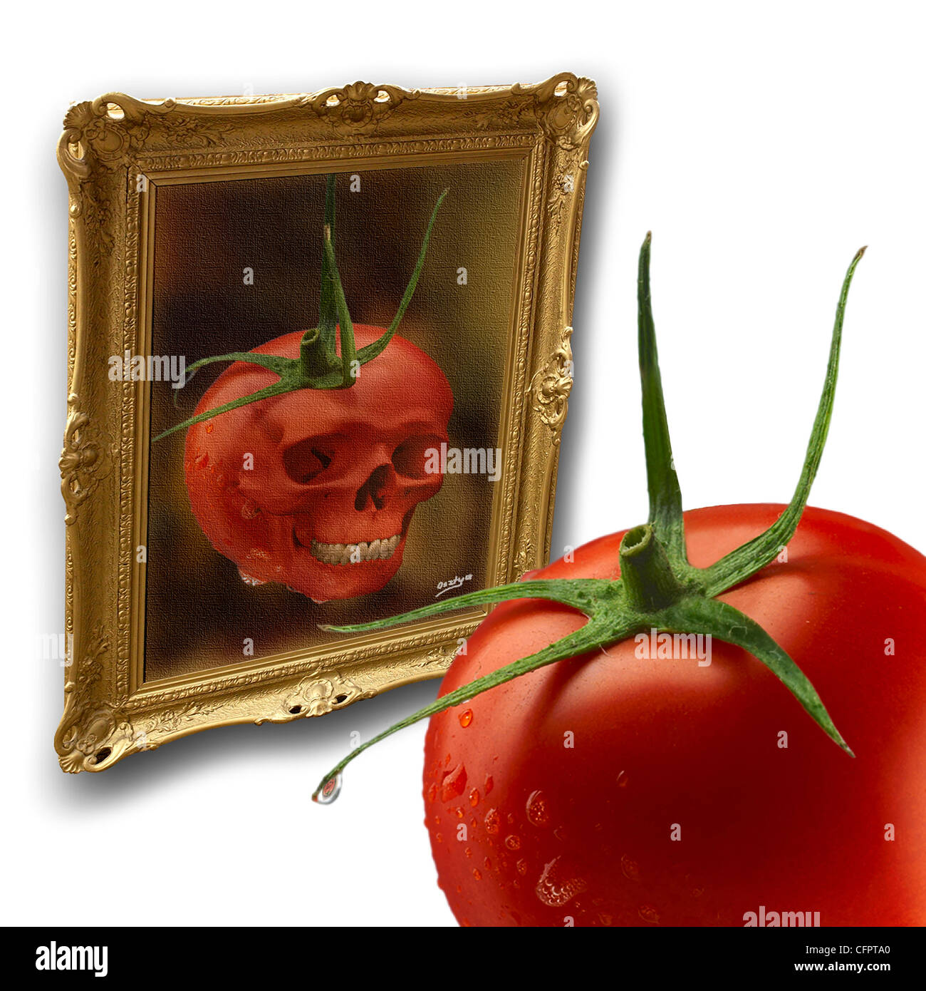 Funny tomato illustration Stock Photo - Alamy