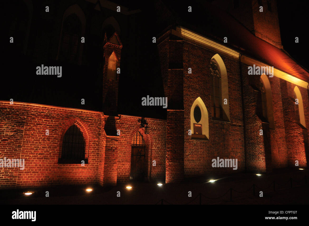 Gothic church at night Stock Photo - Alamy