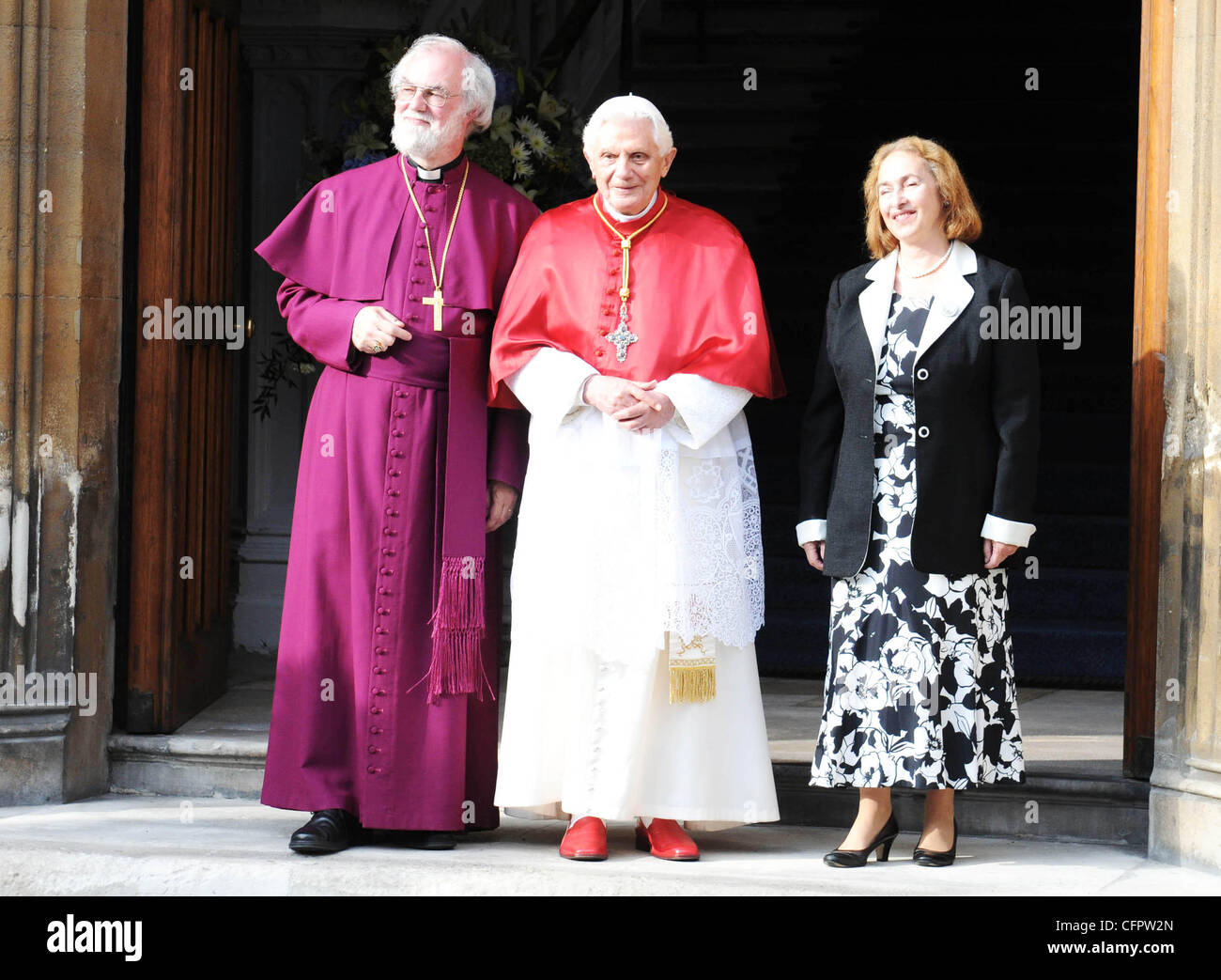 Pope Benedict XVI with The Arch Bishop of Canterbury Rowan Williams and ...