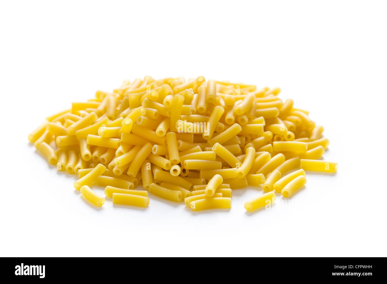 dried macaroni pasta isolated on a white background Stock Photo - Alamy