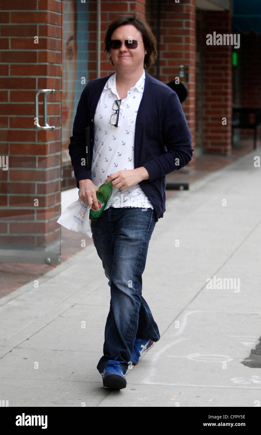Clark Duke leaving a 'Judi's Deli' in Beverly Hills. Los Angeles ...
