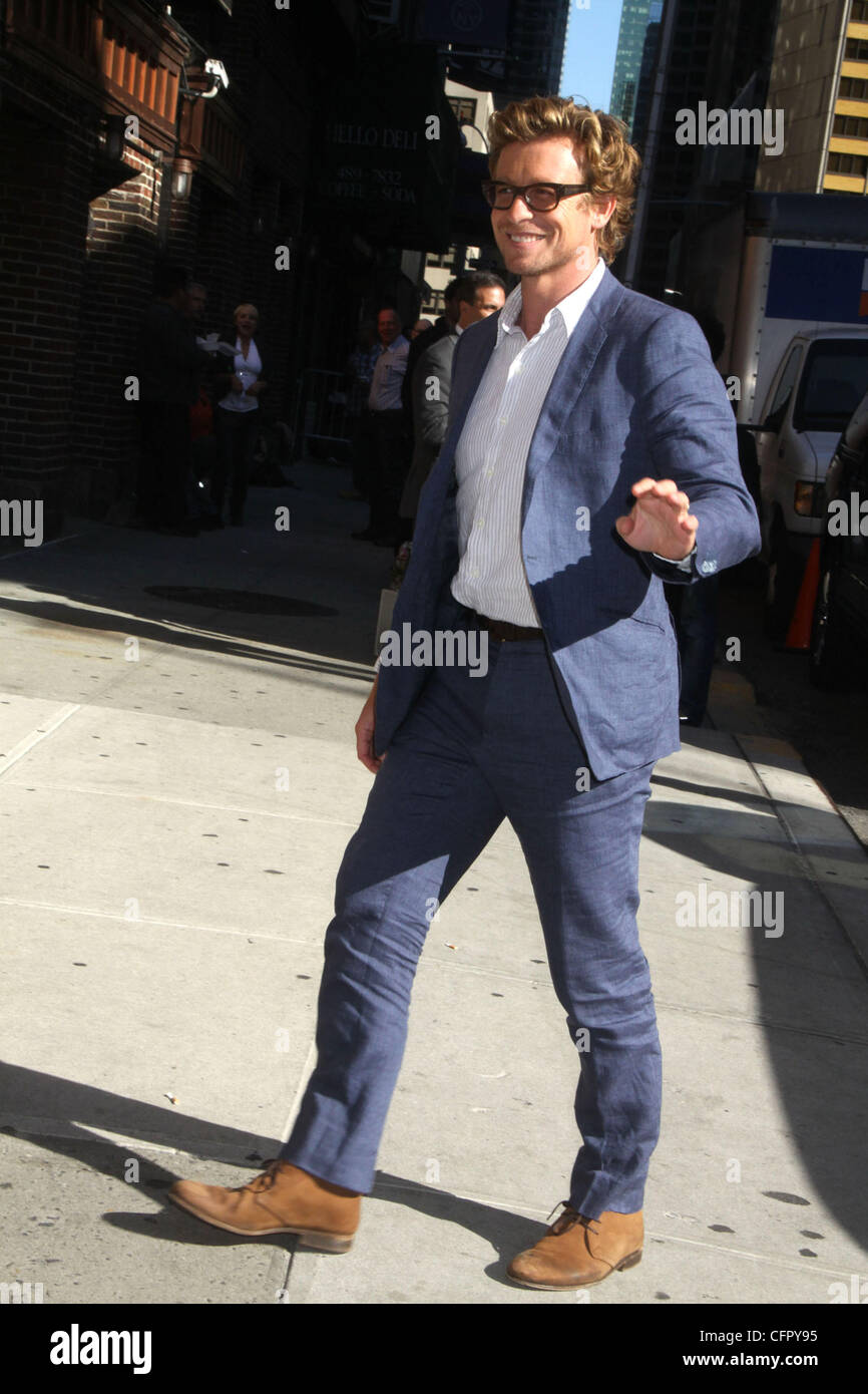 Simon Baker outside The Ed Sullivan Theater for 'The Late Show with ...