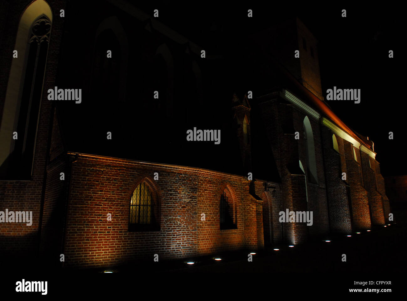 Gothic church at night Stock Photo - Alamy