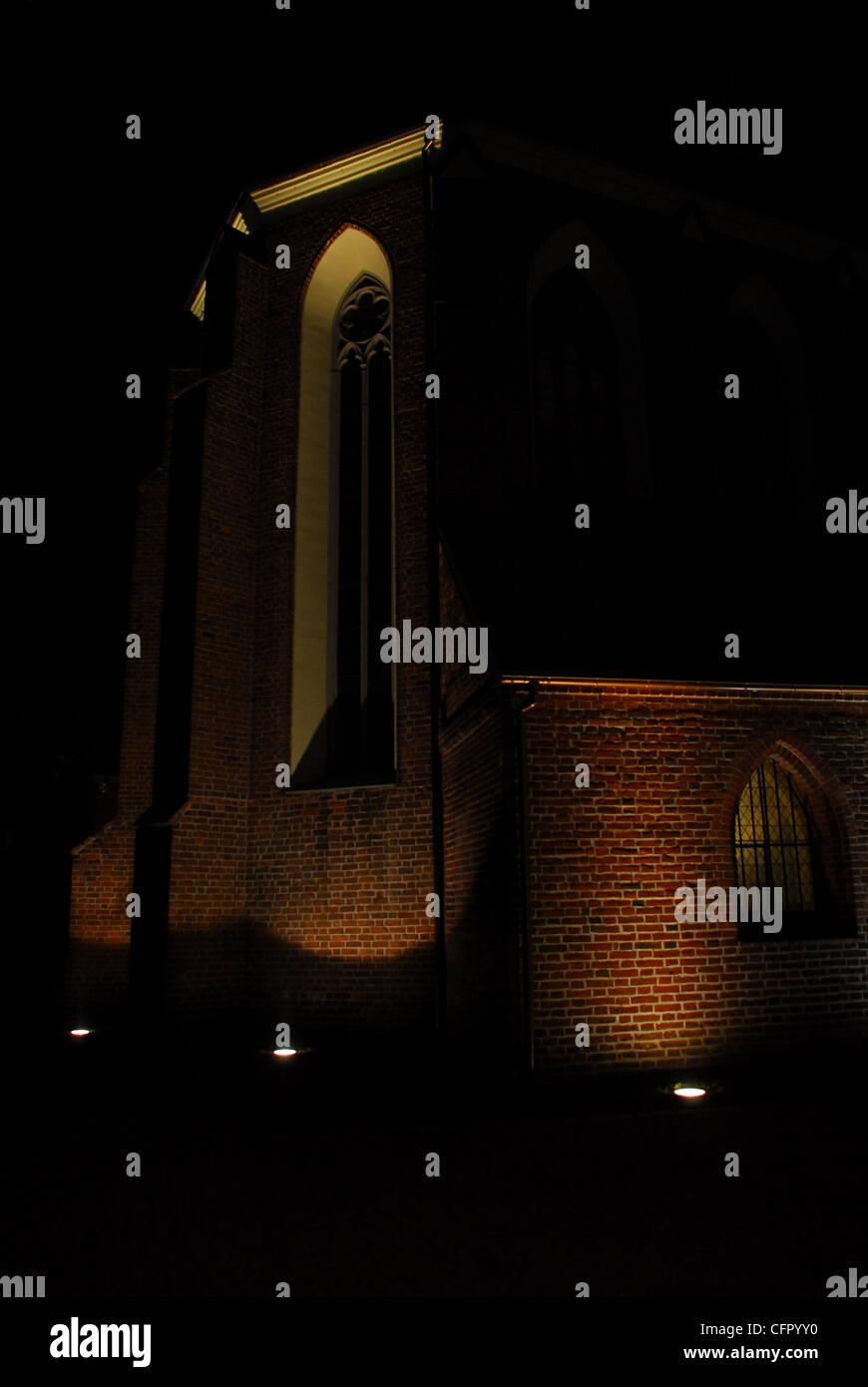 Gothic church at night Stock Photo - Alamy