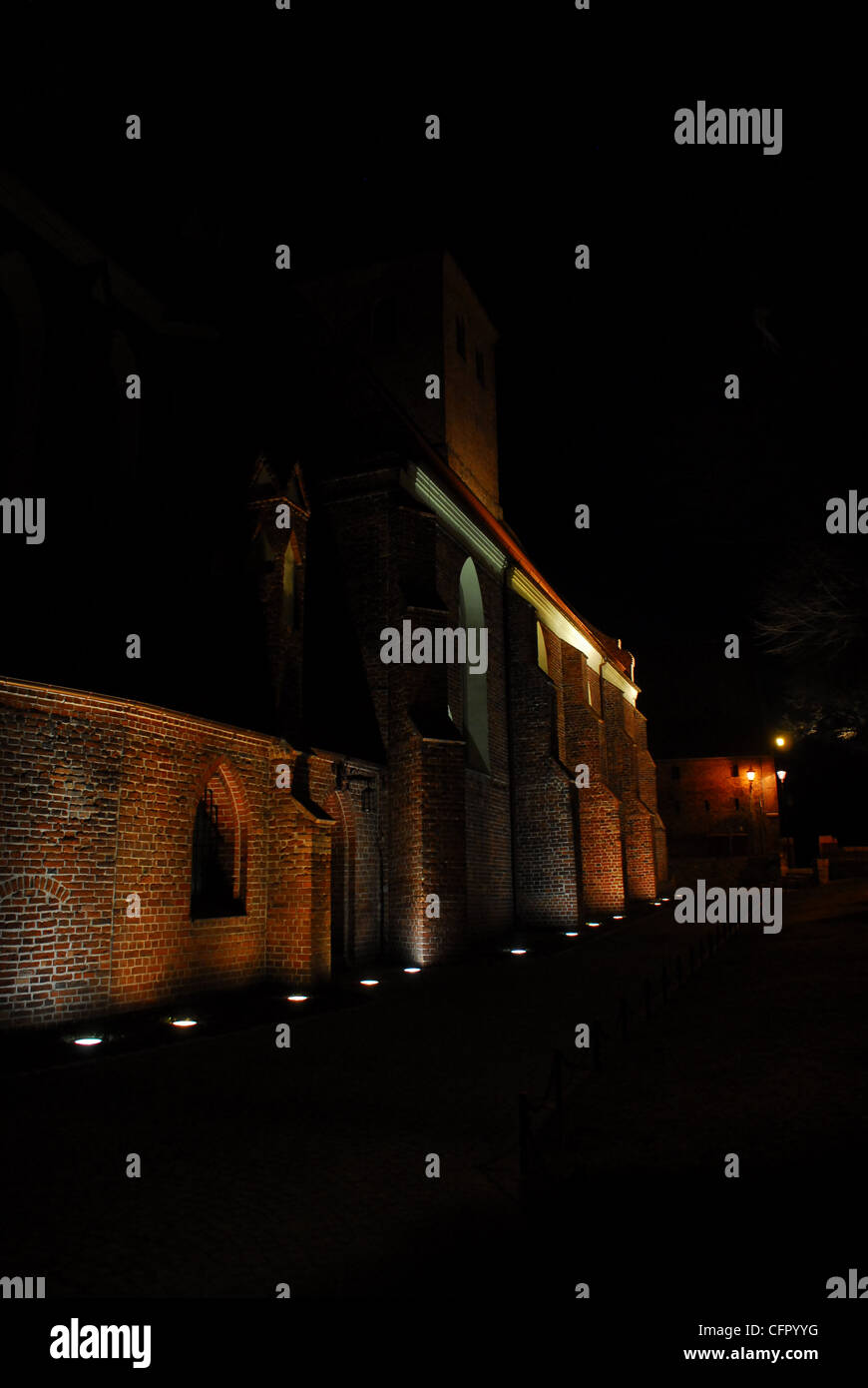 Gothic church at night Stock Photo - Alamy