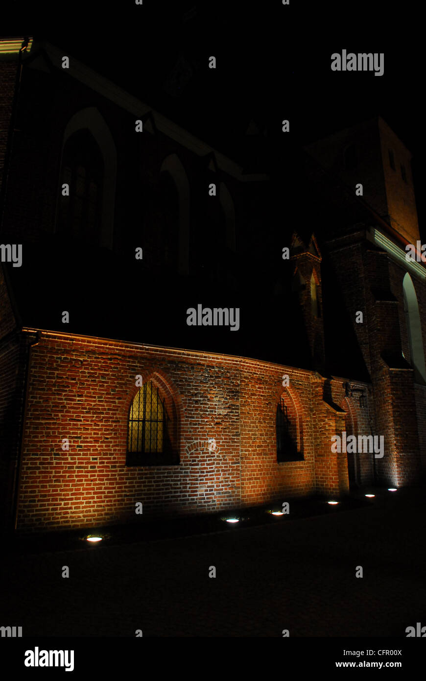 Gothic church at night Stock Photo - Alamy