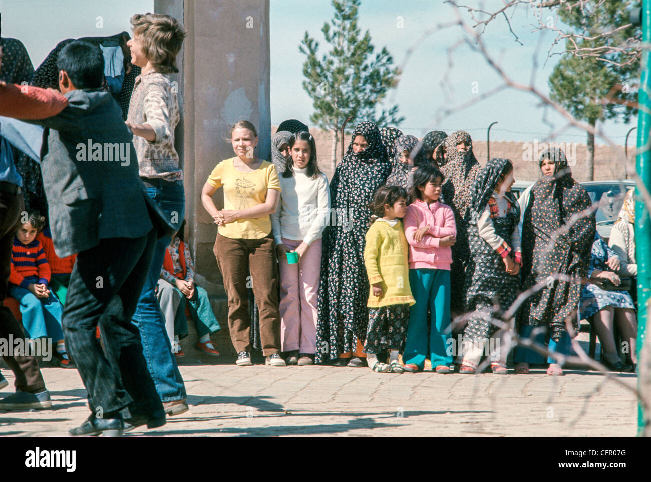 IRAN, ARAK: Iranian men dancing at wedding in rural Iran while women ...