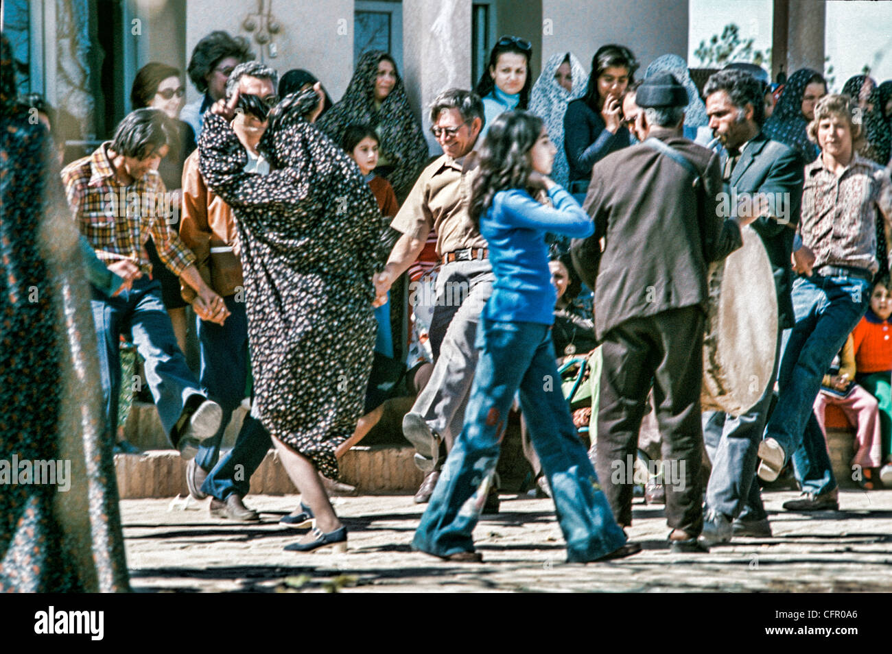 IRAN, ARAK: Iranian men and women dancing at wedding in rural Iran ...