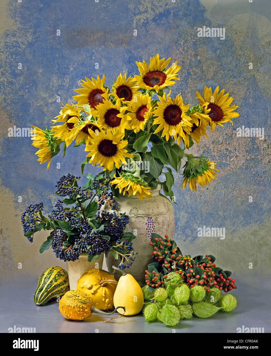 still-life with sunflowers Stock Photo - Alamy