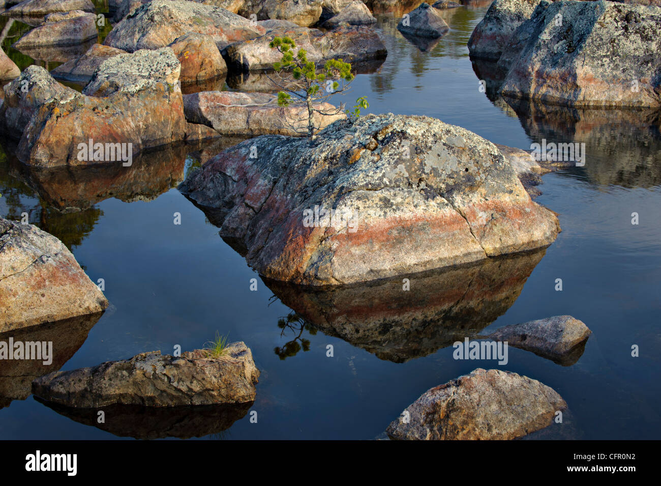 Close up of Inari lake coastline Stock Photo - Alamy