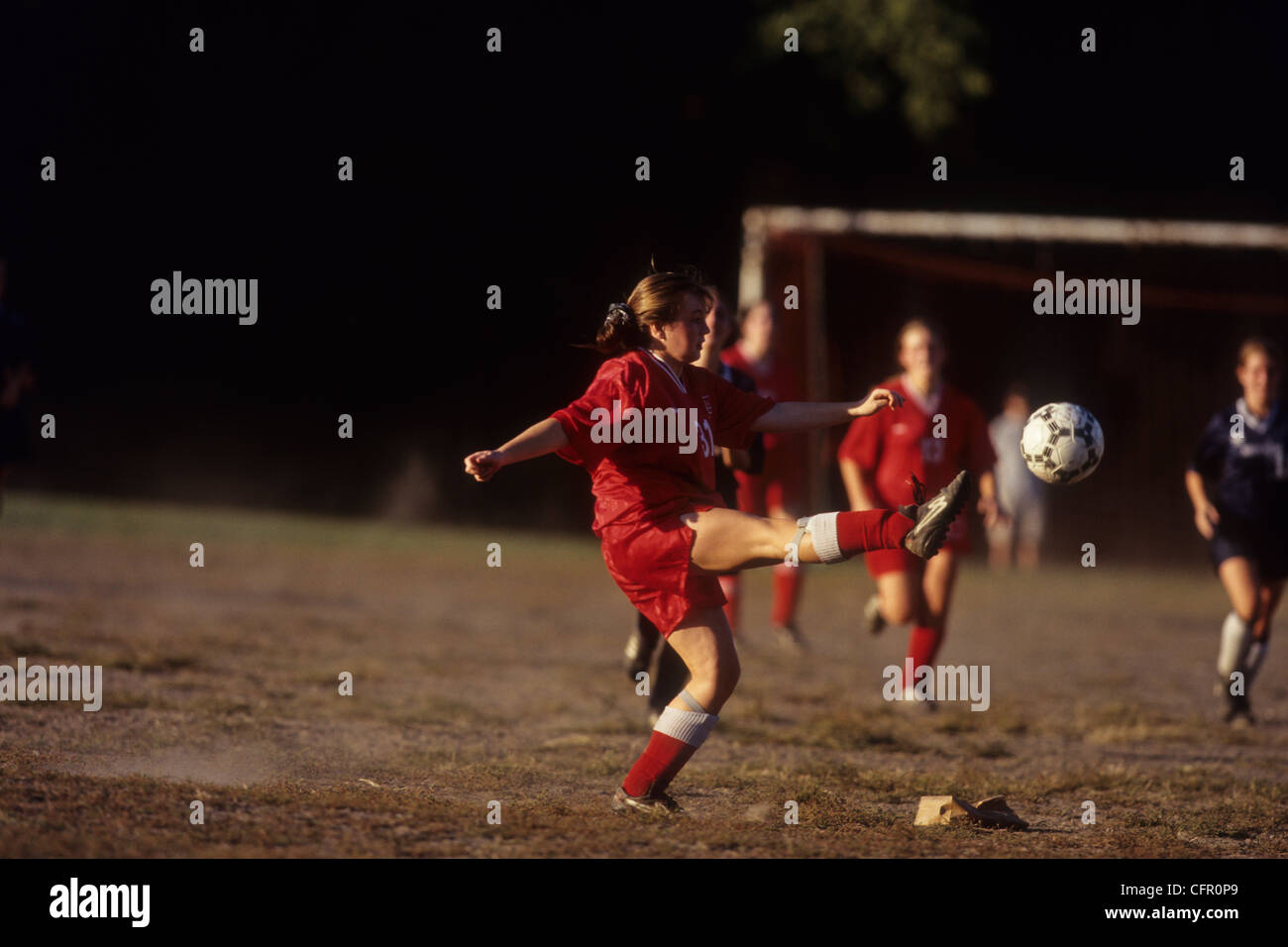 Girls soccer game action in Central Park, New York City Stock Photo - Alamy