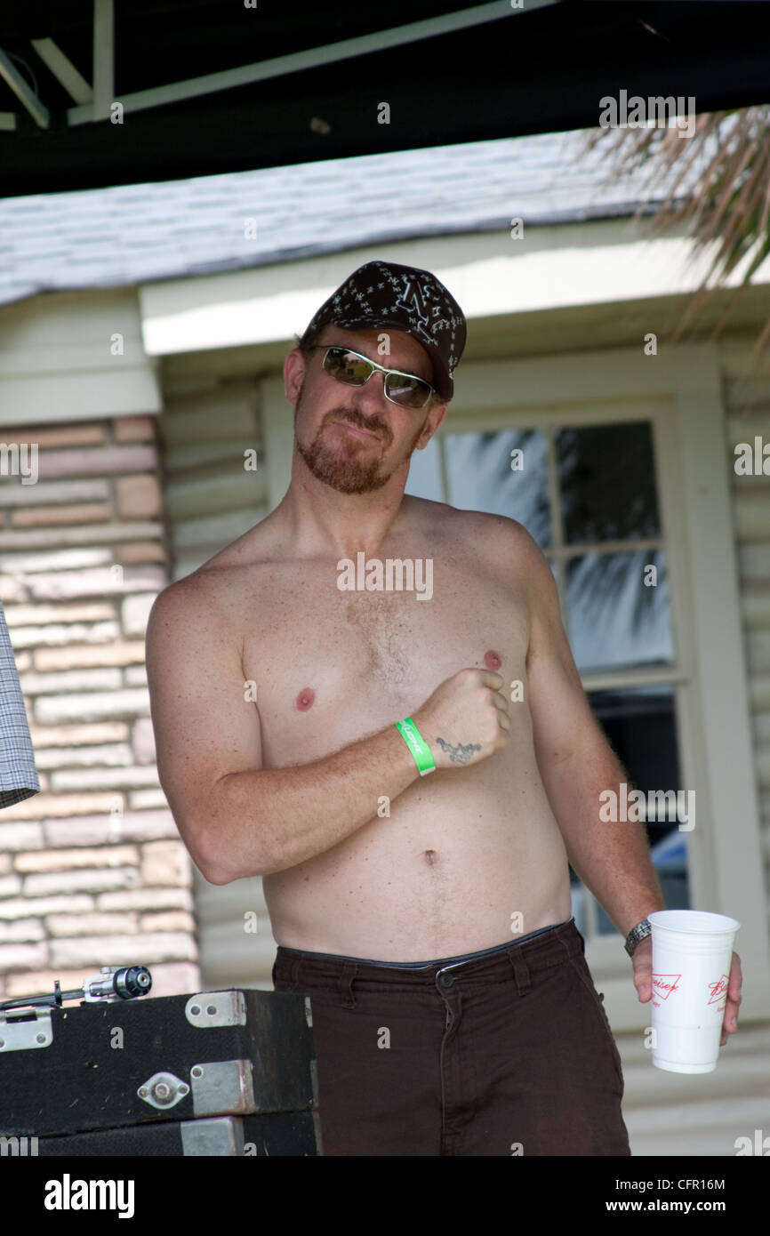 Rock the dock summer lake party Stock Photo - Alamy