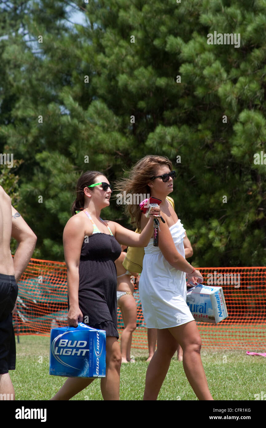 Rock the dock summer lake party Stock Photo - Alamy