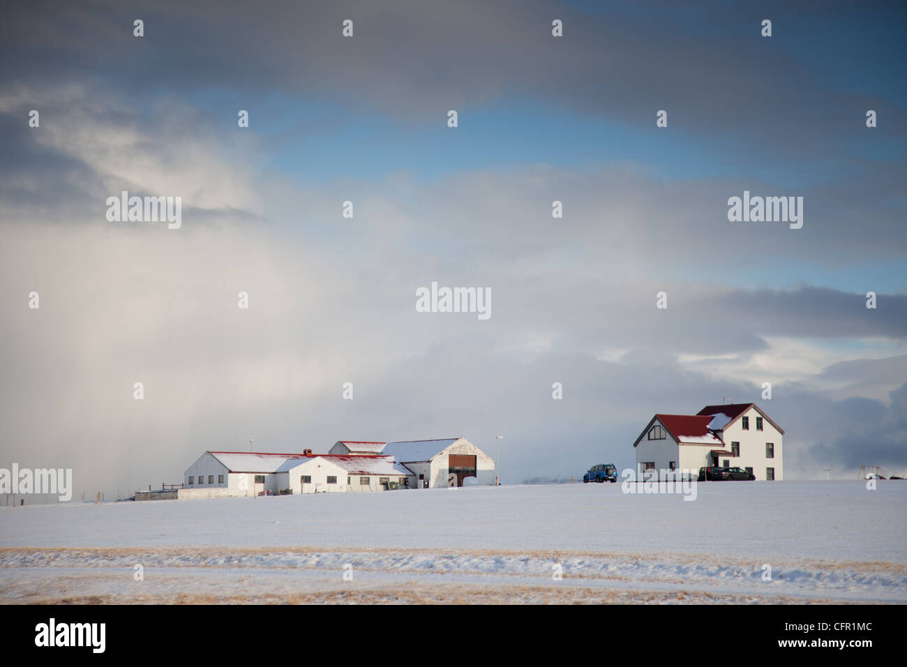 Iceland winter countryside scene Stock Photo - Alamy