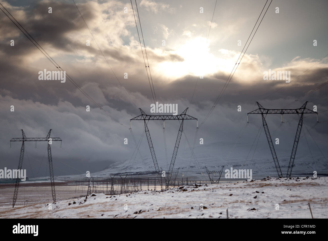 Pylons iceland hi-res stock photography and images - Alamy