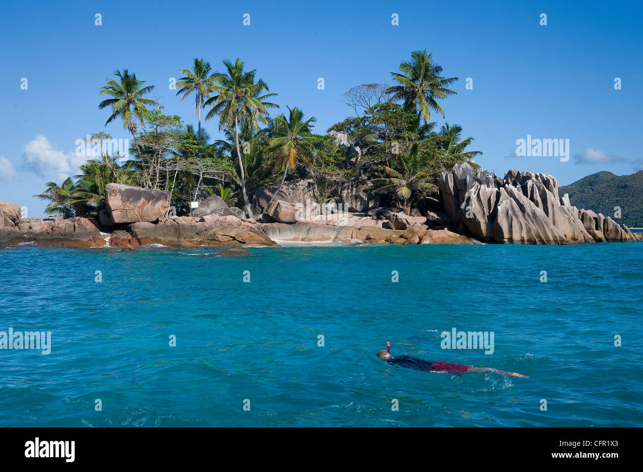 St. Pierre, a deserted island in front of Prasline, one of the 3 main ...