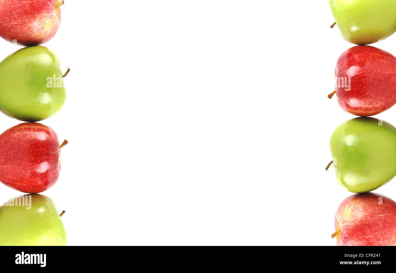 Fresh apples border Stock Photo - Alamy