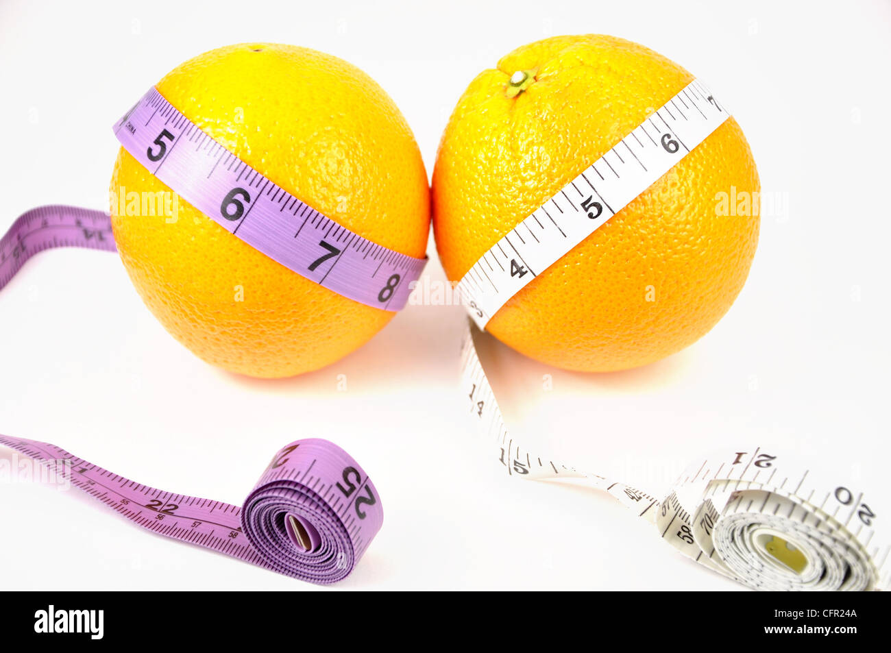 Nature orange with measuring line Stock Photo - Alamy