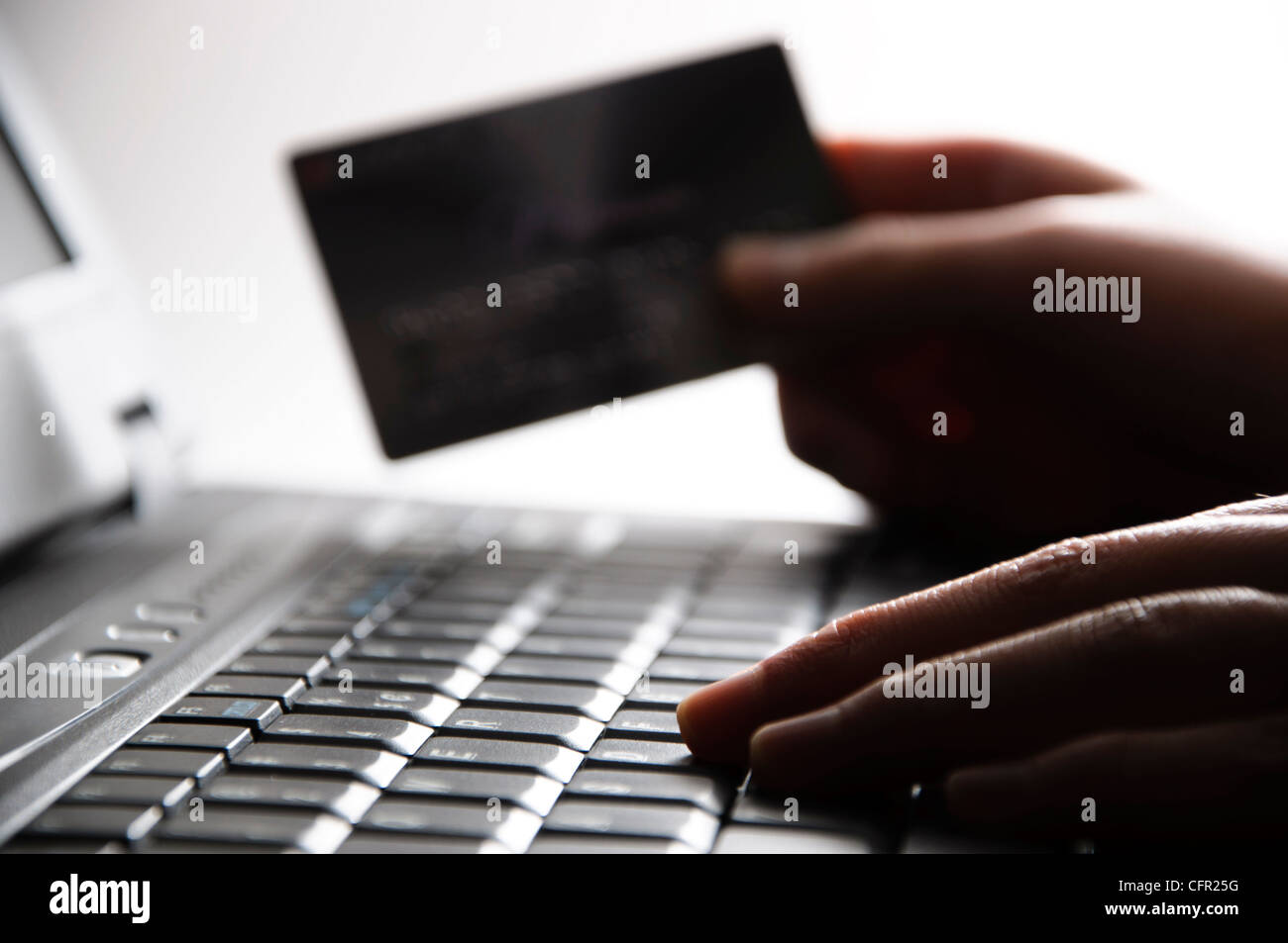 Internet shopping using credit card Stock Photo - Alamy