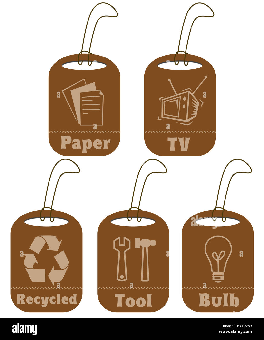 Ecology and recycle tags for environmental design Stock Photo - Alamy