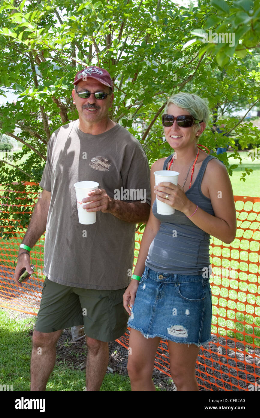 Rock the dock summer lake party Stock Photo - Alamy