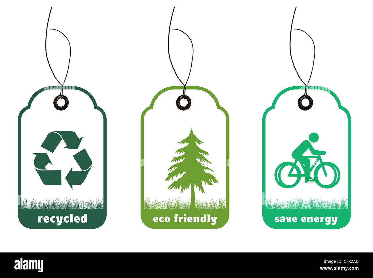 Ecology and recycle tags for environmental design Stock Photo - Alamy
