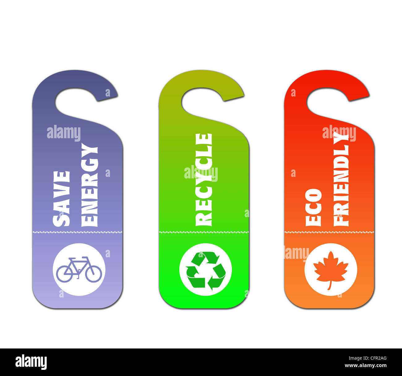 Ecology and recycle tags for environmental design Stock Photo - Alamy