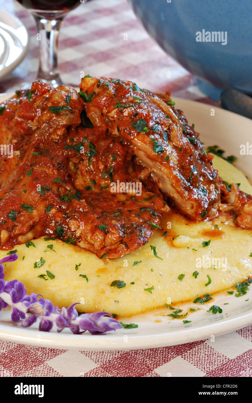 Chicken Cacciatore With Polenta