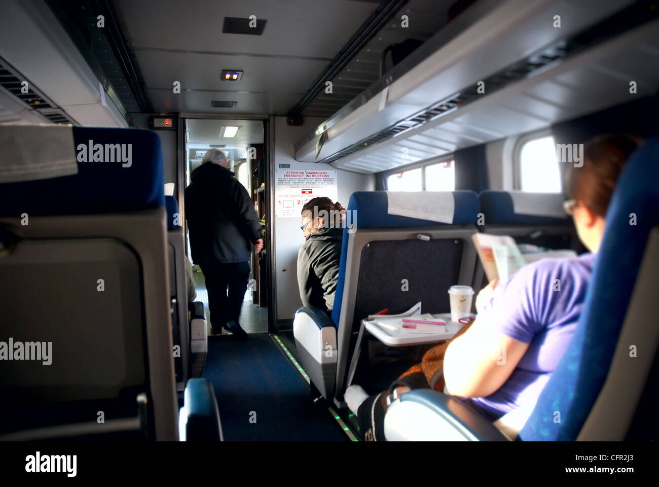 Amtrak train interior hi-res stock photography and images - Alamy