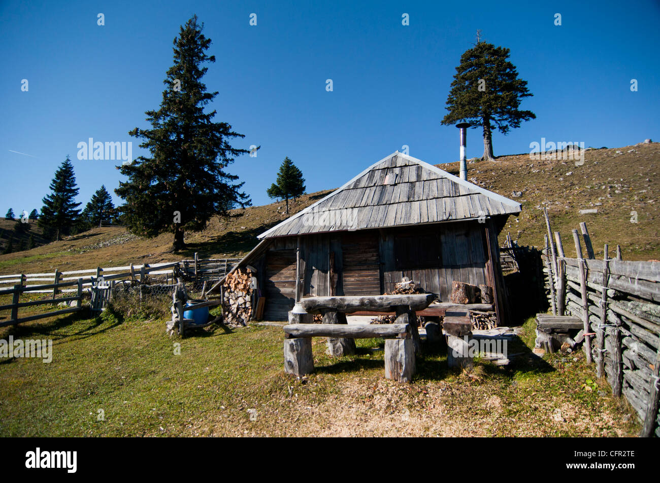 traditional small shepherd house Stock Photo - Alamy