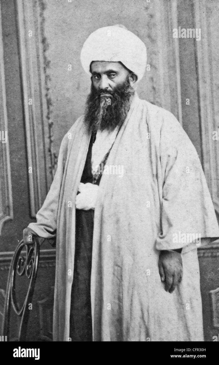 Three quarters length portrait of a mullah, circa 1880 Stock Photo - Alamy