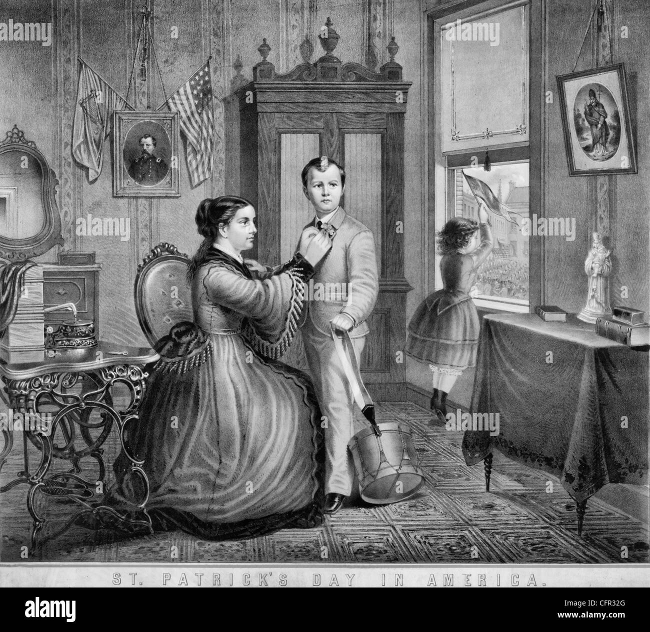 St. Patrick's day in America, circa 1872 Stock Photo - Alamy