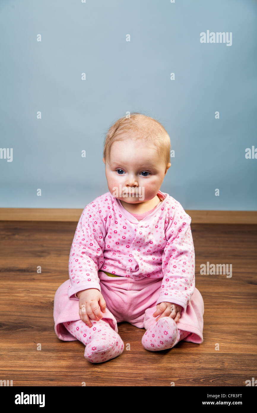 Infant girl in studio Stock Photo - Alamy