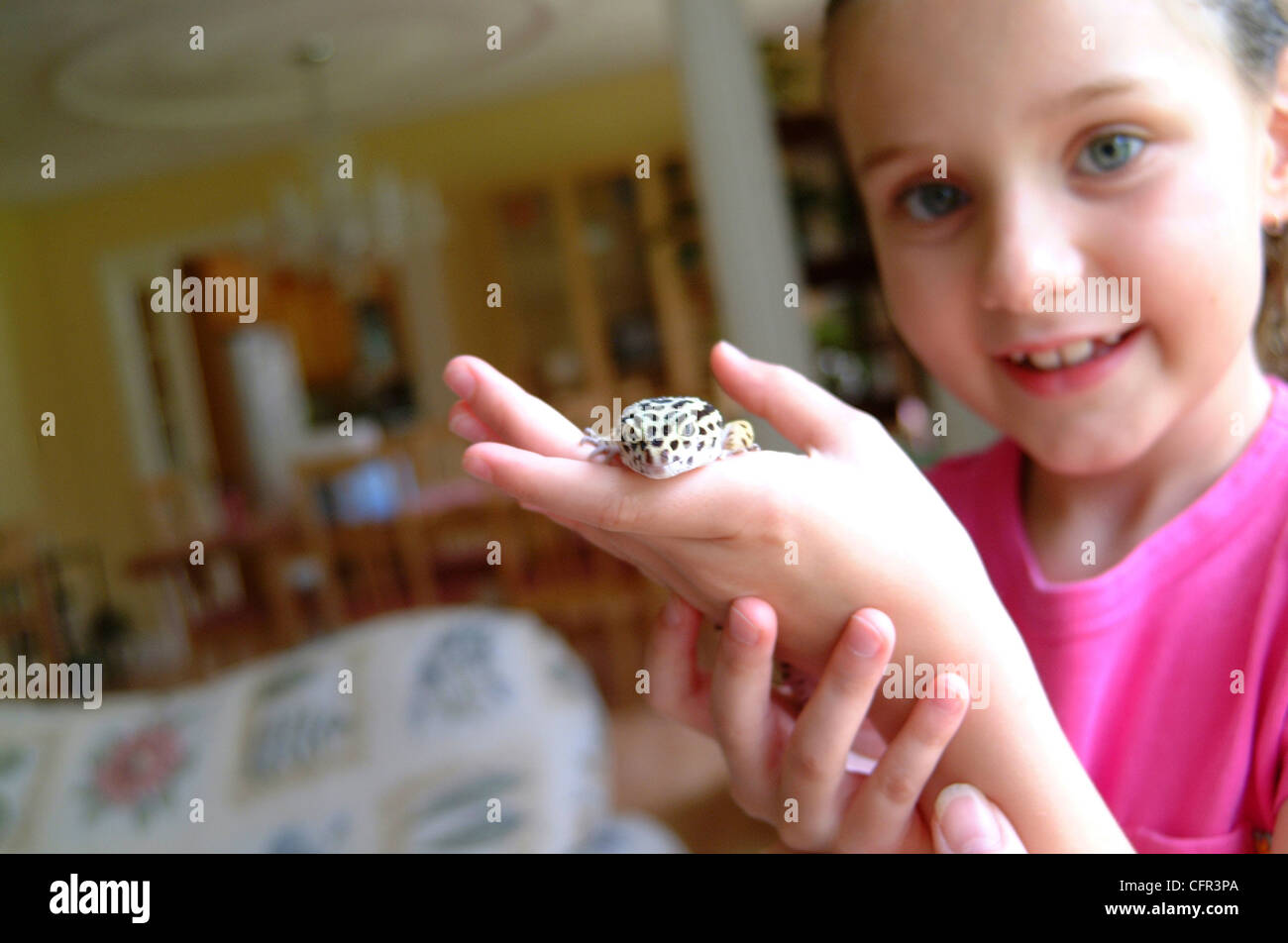 Girl Holding Exotic Frog Stock Photo - Alamy